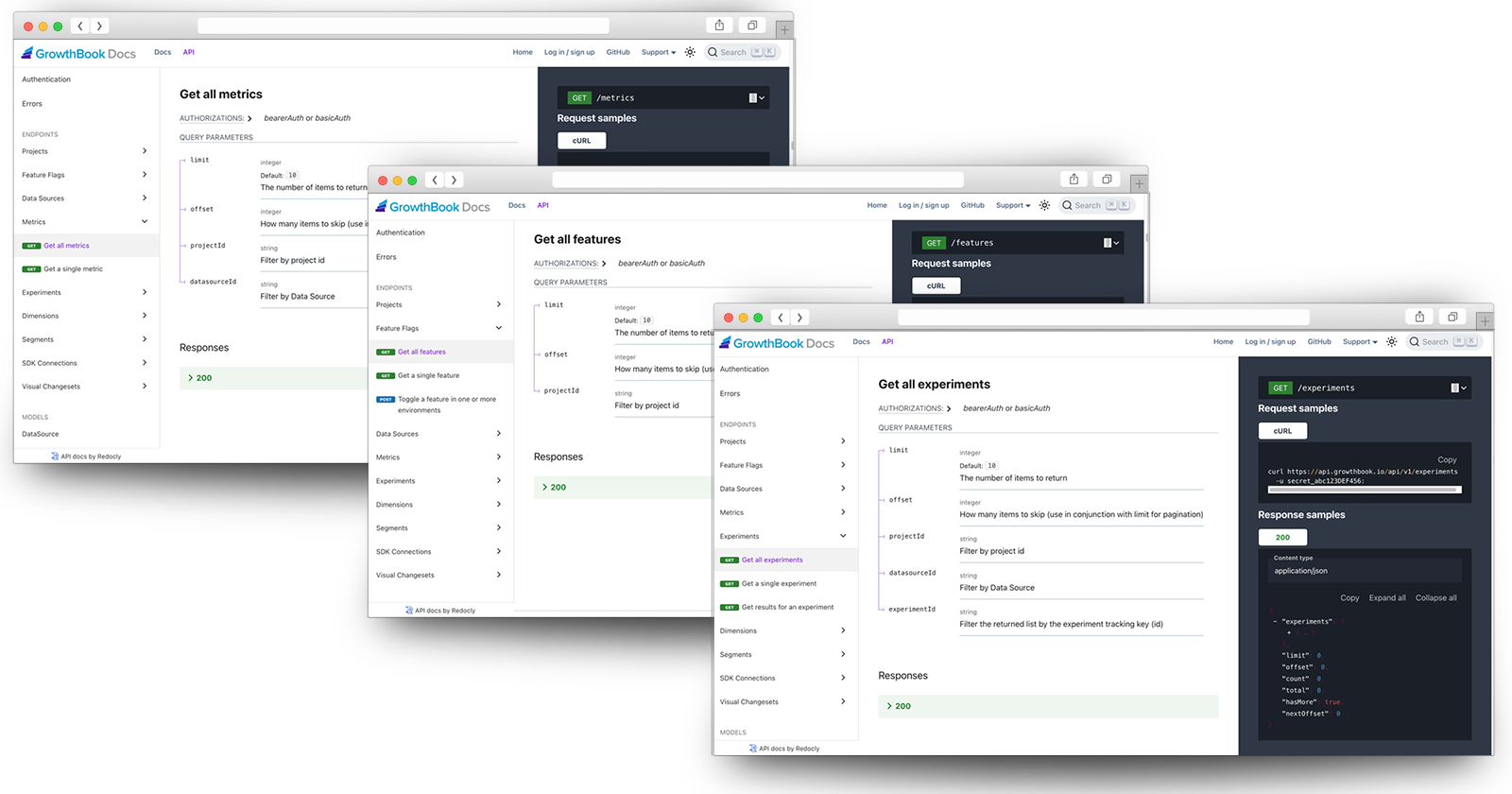 New REST API for GrowthBook