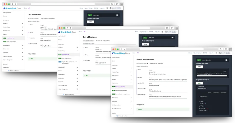 New REST API for GrowthBook